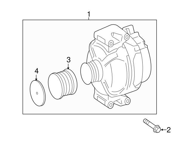 Genuine Mercedes 2741550315 Alternator Pulley - Mercedes | 2741550215