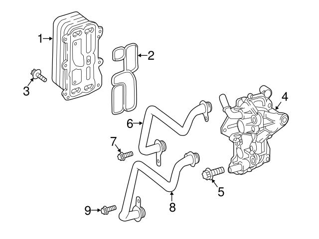 Genuine Mercedes 2741880400 Engine Oil Cooler Bracket - Mercedes ...
