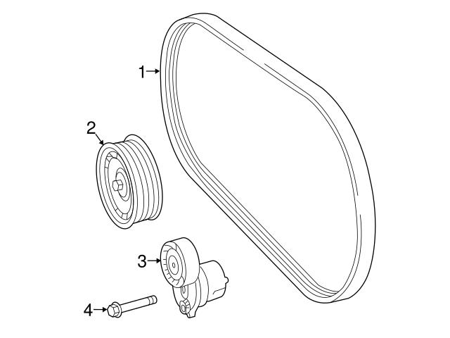Genuine Mercedes 2742002900 Belt Tensioner Assembly; Accessory Drive ...