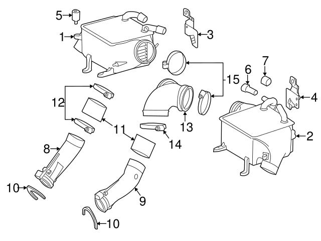 Genuine Mercedes 2750980083 Turbocharger Intercooler Pipe; Left, Right ...