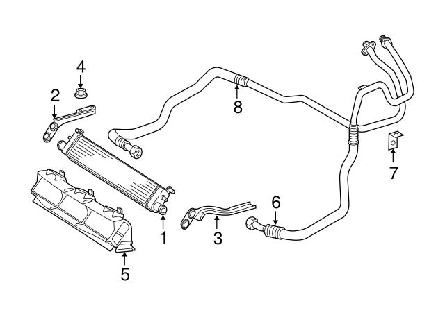 Genuine Mercedes 2751802530 Engine Oil Cooler Line - Mercedes