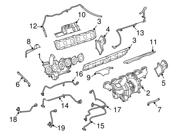 Genuine Mercedes 2751800334 Engine Oil Filter / Cooler Bracket - Mercedes
