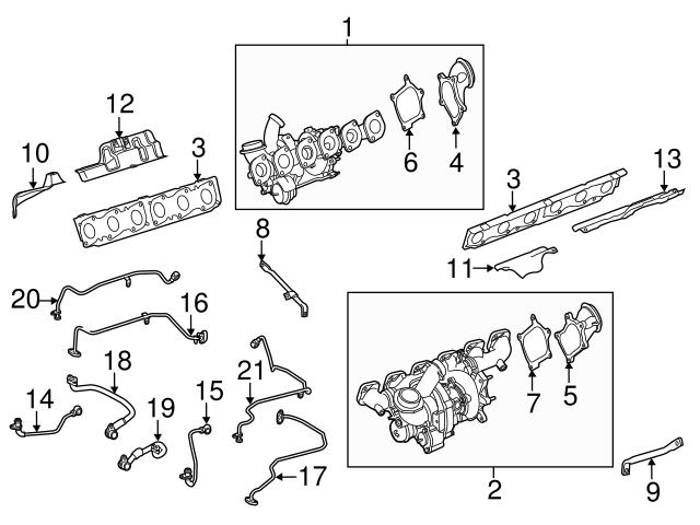 Genuine Mercedes 275200215164 Turbocharger Oil Return Line O-Ring; Left ...