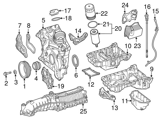 Genuine Mercedes 2760100011 Oil Dipstick Tube - Mercedes
