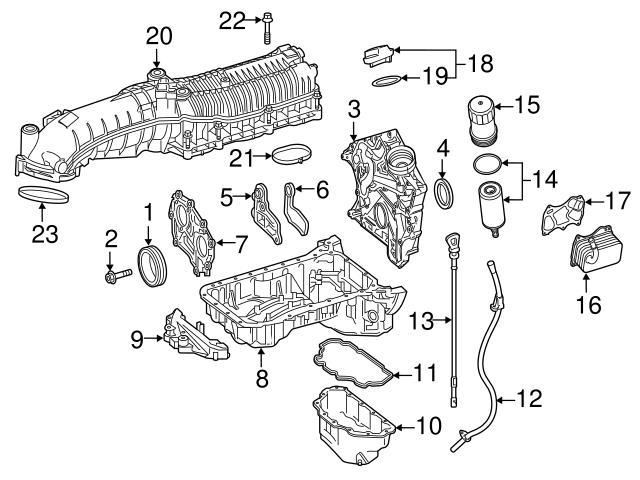 Genuine Mercedes 2760105707 Oil Pan; Lower - Mercedes