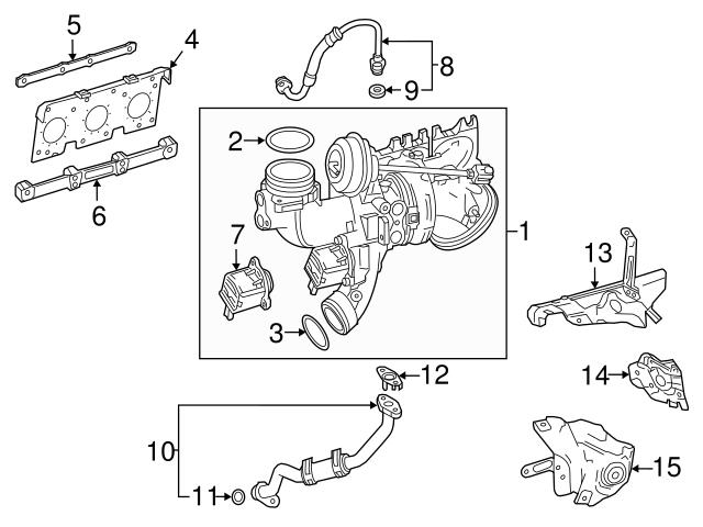 Genuine Mercedes 2760900477 Turbocharger Oil Line; Right - Mercedes