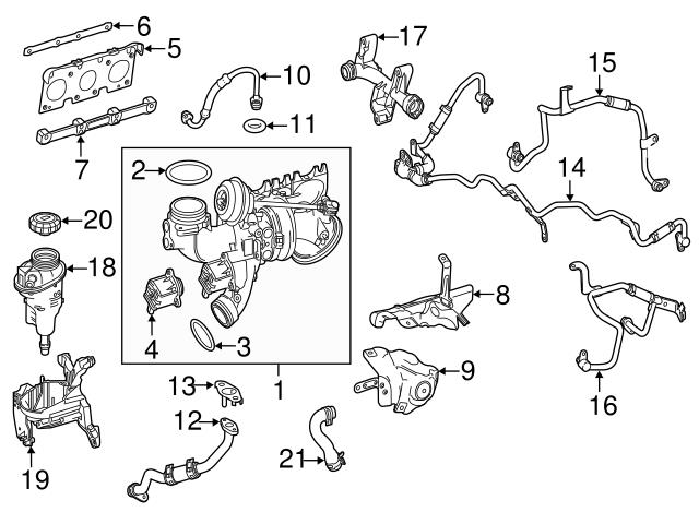 Genuine Mercedes 2760900577 Turbocharger Oil Return Line O-Ring; Left ...