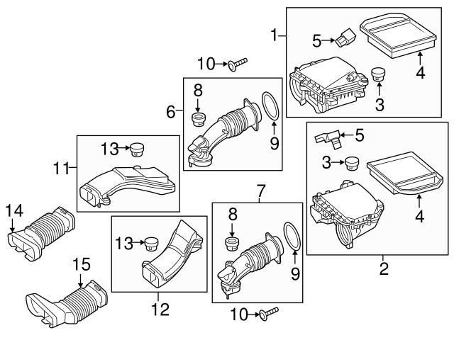 Genuine Mercedes 2760902137 Air Intake Hose; Left - Mercedes