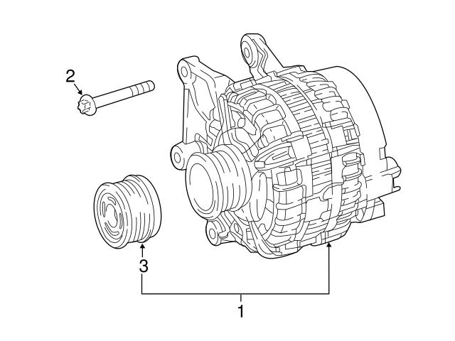 Genuine Mercedes 2761500060 Alternator Pulley - Mercedes | 276150006005