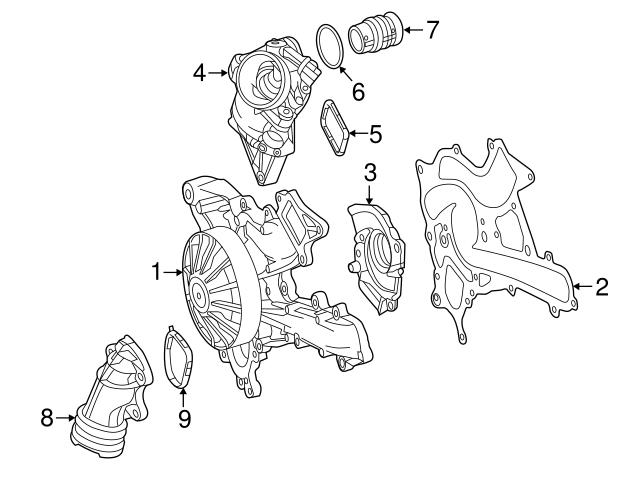 Genuine Mercedes 276200150180 Water Pump - Mercedes | 2762000401 ...