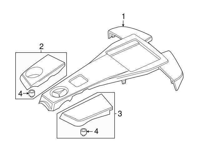 Genuine Mercedes 2780100867 Engine Cover; Left Front, Left Outer - Mercedes