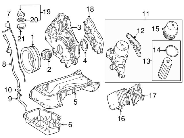 Genuine Mercedes 2780142302 Oil Pan; Upper - Mercedes