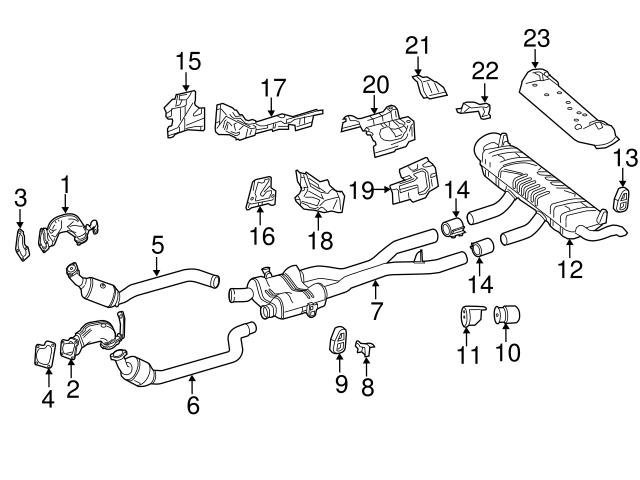 Genuine Mercedes 2781400608 Exhaust/Connector Pipe; Front Right - Mercedes