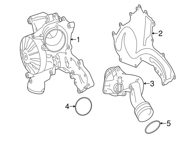 Genuine Mercedes 2782010000 Water Pump Gasket - Mercedes | 2782010180 ...