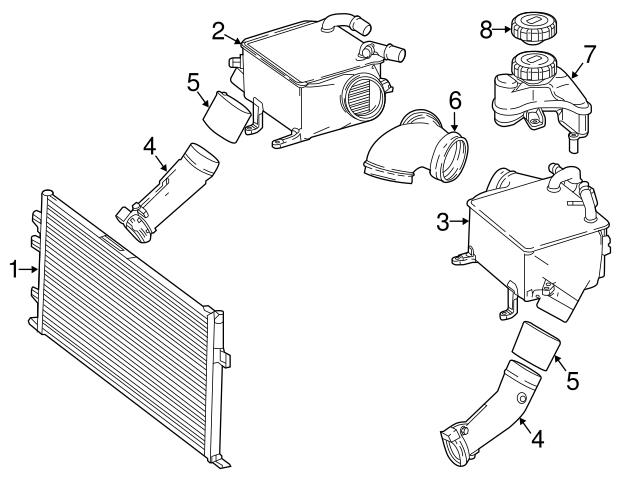 Genuine Mercedes 2792000185 Expansion Tank/Coolant Reservoir - Mercedes