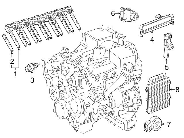 Genuine Mercedes 2799060700 Direct Ignition Coil; Left, Right ...