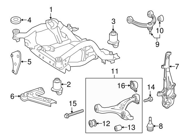 Genuine Mercedes 2923310000 Suspension Crossmember Insulator; Front ...