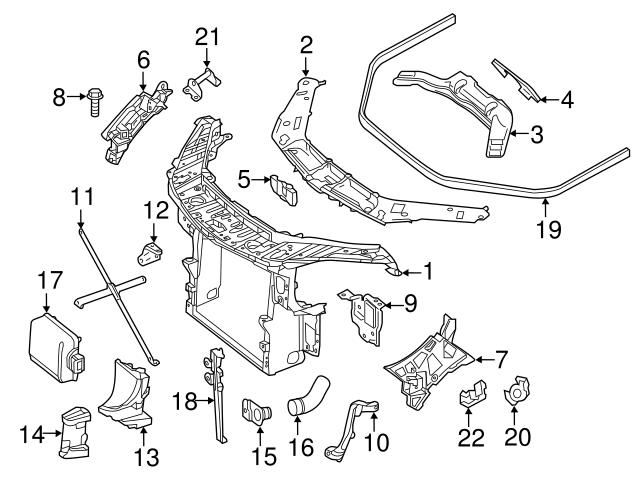 Genuine Mercedes 2925050630 Radiator Support Air Duct; Right Upper ...