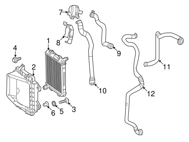 Genuine Mercedes 2925050730 Radiator Support Air Duct; Left Upper ...