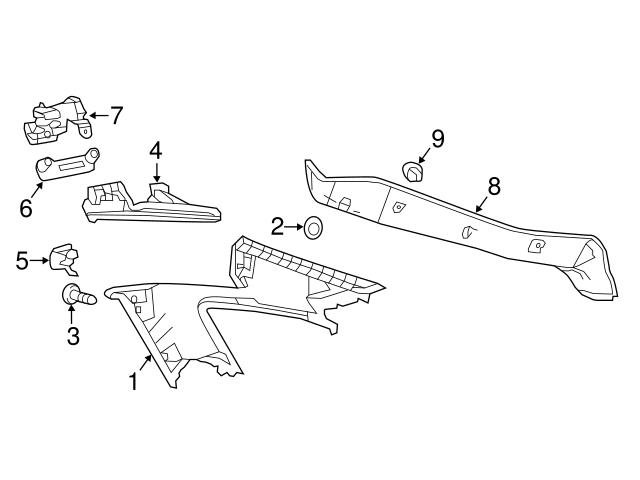 Genuine Mercedes 2928100231 Coat Hook Bracket; Right - Mercedes