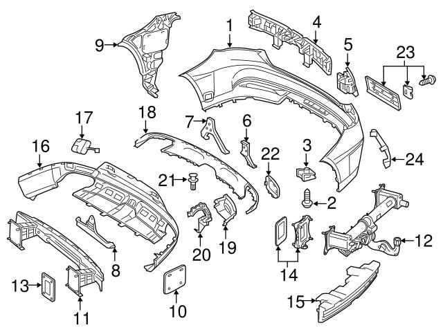 Genuine Mercedes 2928850022 Tow Hook Cover; Rear - Mercedes
