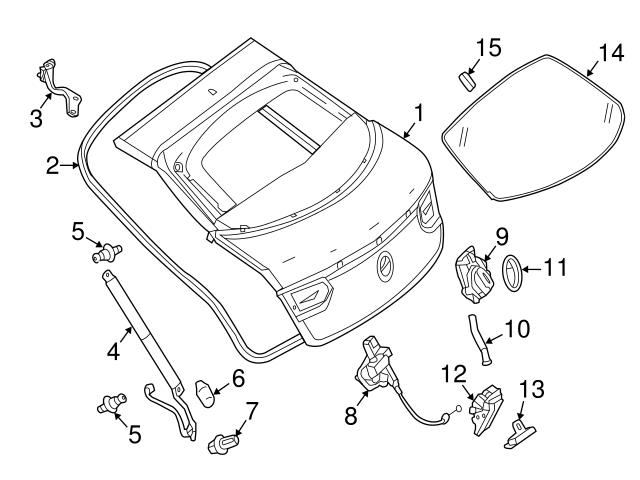 Genuine Mercedes 2928900400 Tailgate Pull Down Motor; Right - Mercedes