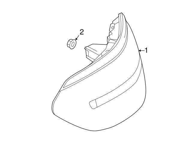 Genuine Mercedes 292906490064 Tail Light Assembly; Rear Left - Mercedes ...