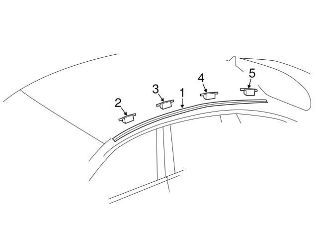 Genuine Mercedes 2929910098 Roof Molding Clip; Left, Right - Mercedes