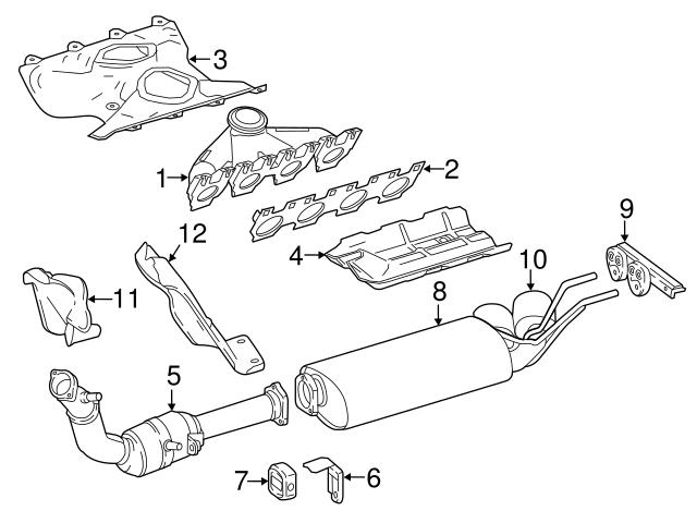 Genuine Mercedes 3014920382 Exhaust System Hanger; Left, Right ...