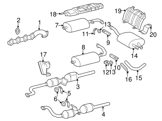 Genuine Mercedes 3814920082 Exhaust System Hanger; Front - Mercedes ...