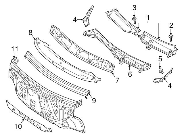 Genuine Smart 4159906211 Cowl Cover Screw; Inner - Smart | 4159900211