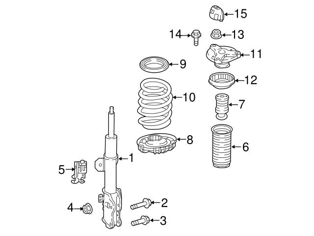 Genuine Mercedes 4473211106 Strut Bumper; Left, Right - Mercedes