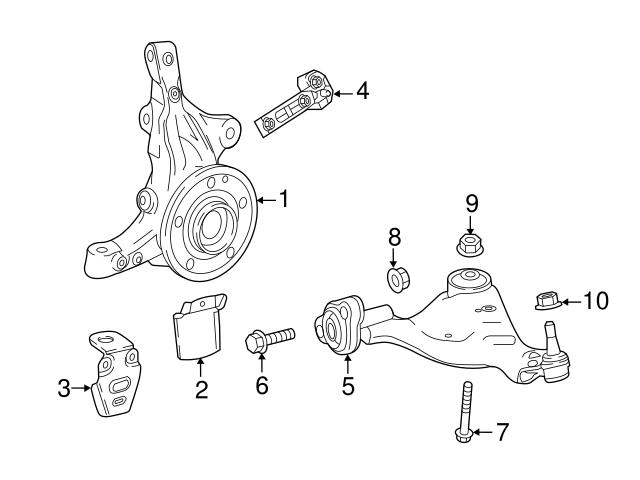 Genuine Mercedes 4473301407 Control Arm; Front Left - Mercedes