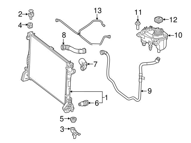 Genuine Mercedes 4475000531 Radiator Mount Bracket; Left Lower - Mercedes