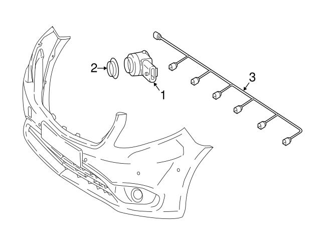 Genuine Mercedes 4475404610 Parking Aid System Wiring Harness; Front ...