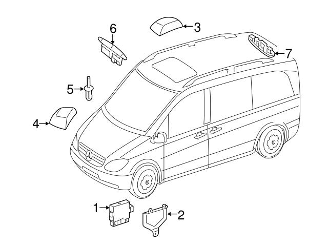 Genuine Mercedes 4475420200 GPS Navigation System; Rear - Mercedes