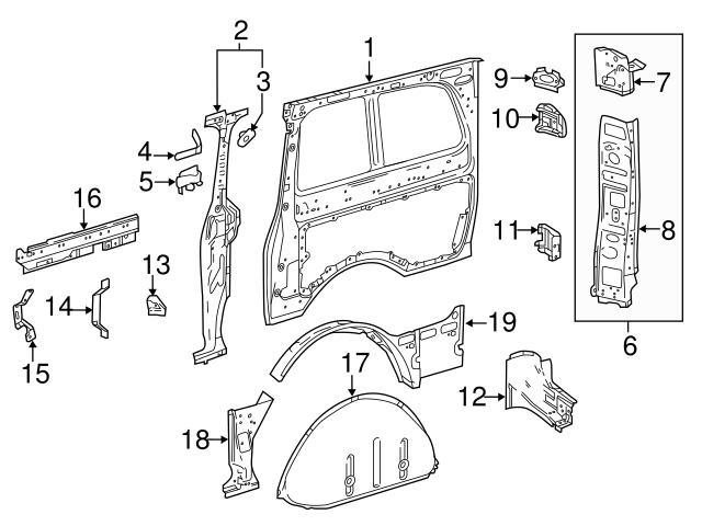 Genuine Mercedes 4476300119 Door Hinge Reinforcement; Rear Right Lower ...