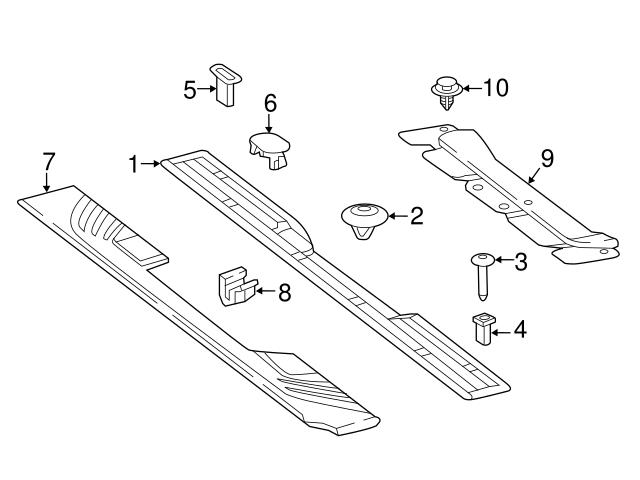 Genuine Mercedes 44769000519051 Door Sill Plate; Rear Outer - Mercedes ...