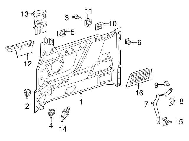 Genuine Mercedes 44769274009051 Speaker Cover; Left Lower - Mercedes