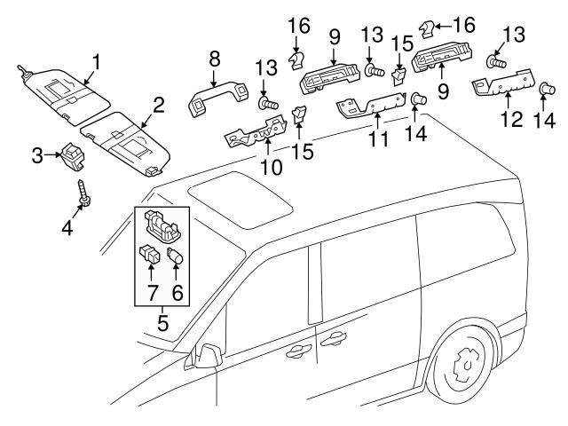 Genuine Mercedes 4476950814 Interior Grab Bar Bracket; Front Left/Right ...