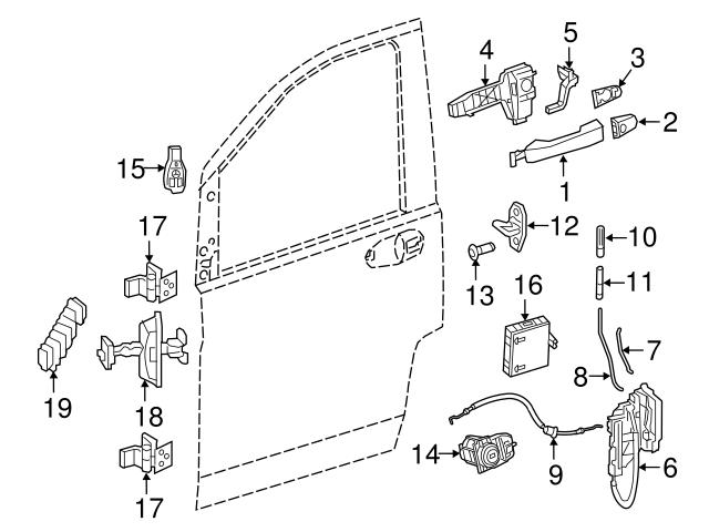 Genuine Mercedes 4477230014 Exterior Door Handle Base Bracket; Front ...