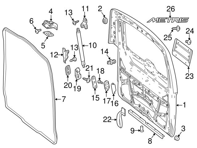 Genuine Mercedes 4477401137 Liftgate Hinge; Rear Right - Mercedes