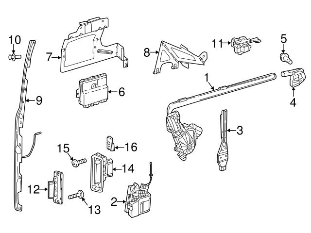 Genuine Mercedes 4477600141 Sliding Door Latch; Right - Mercedes
