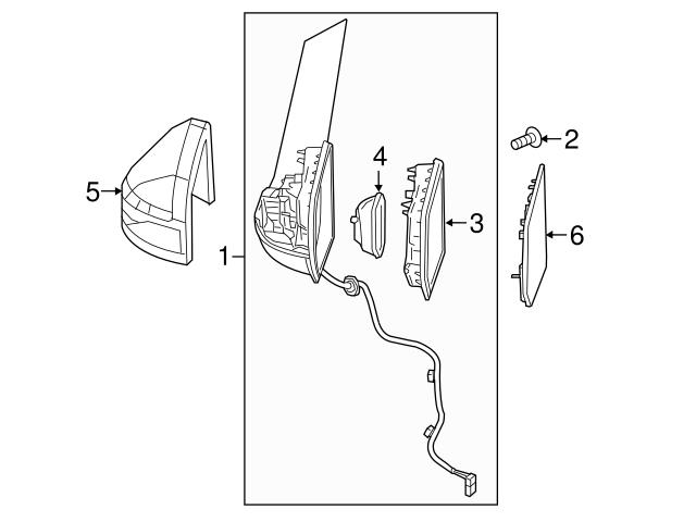 Genuine Mercedes 4478110200 Door Mirror Base; Front Left - Mercedes