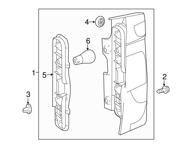 Genuine Mercedes 4478200864 Tail Light Assembly; Right - Mercedes