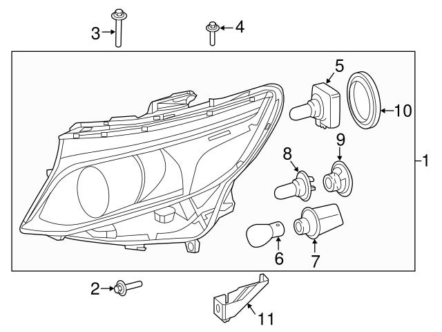 Genuine Mercedes 4478201300 Headlight Restoration Kit; Right - Mercedes