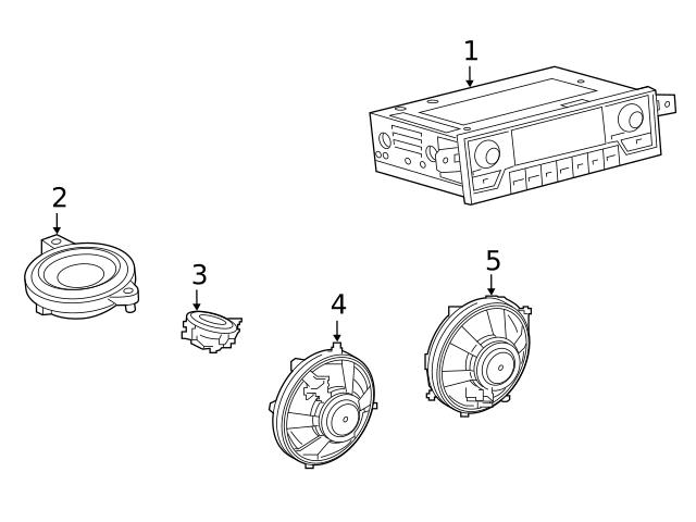 Genuine Mercedes 4478270360 Rear Seat Speaker Switch; Front Outer Left ...