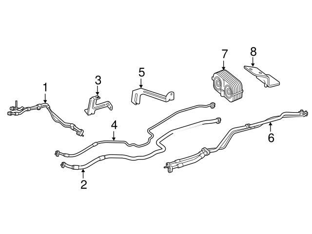 Genuine Mercedes 4478301615 A/C Refrigerant Suction Hose; Rear Center ...
