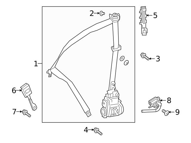 Genuine Mercedes 4478600088 Seat Belt Height Adjuster; Front Left/Right ...
