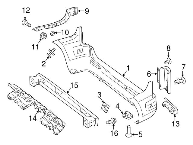 Genuine Mercedes 44788515229999 Bumper Corner Cover; Rear Right - Mercedes